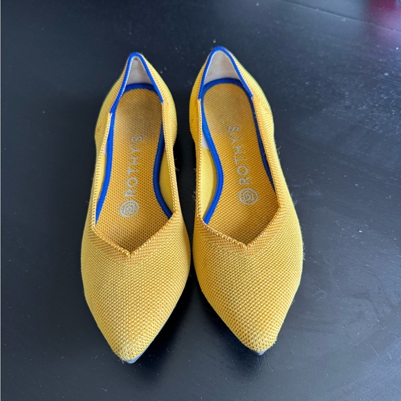 Rothy's | Shoes | Rothys Yellow Pointed Toe Flats | Poshmark